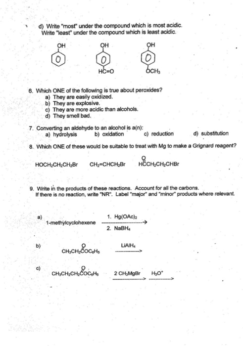 Solved 1. Give the proper name for these compounds b) 2. | Chegg.com
