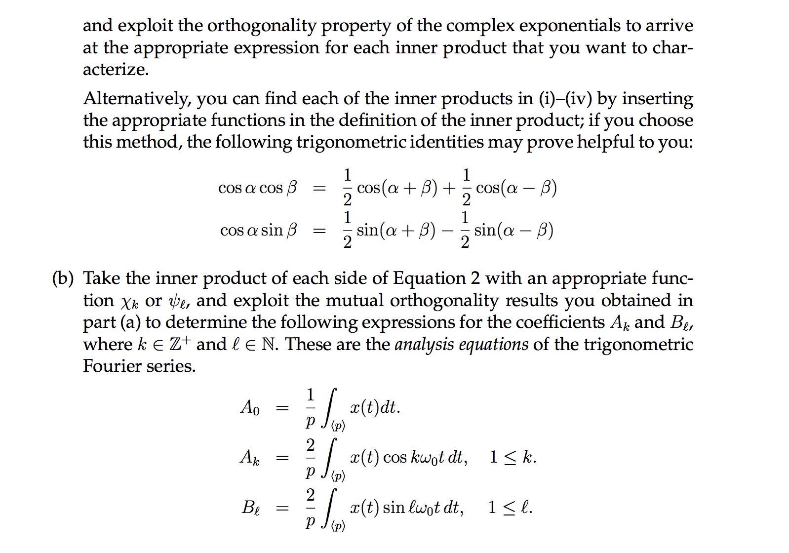 Solved Hw6 5 Continuous Time Trigonometric Fourier Series
