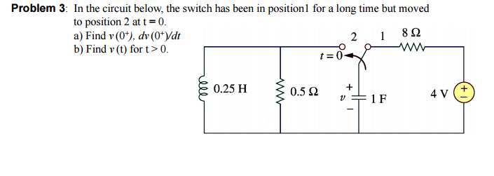 Solved In the circuit below, the switch has been in position | Chegg.com