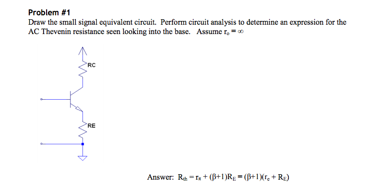 Solved Draw the small signal equivalent circuit. Perform | Chegg.com
