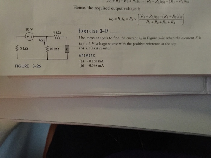 Solved Use mesh analysis to find the current i_O in Figure | Chegg.com