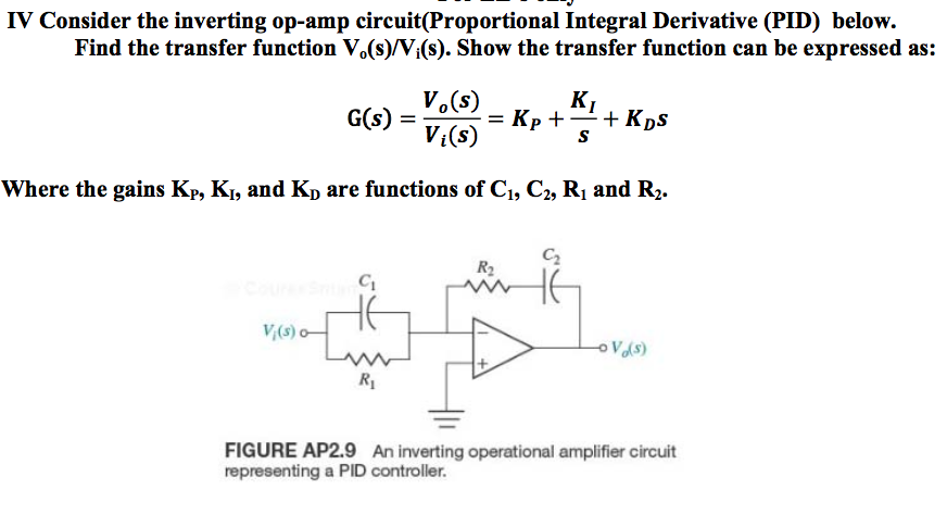 Solved IV Consider the inverting op-amp circuit(Proportional | Chegg.com
