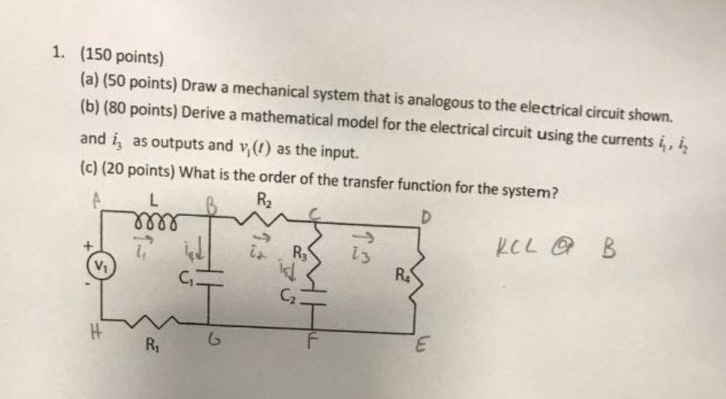 Solved (a) Draw a mechanical system that is analogous to the | Chegg.com