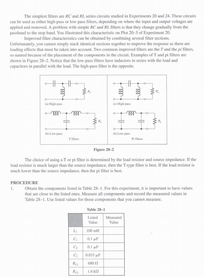28 Passive Filters Name Date Class Passive Filters | Chegg.com
