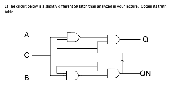 Solved The circuit below is a slightly different SR latch | Chegg.com