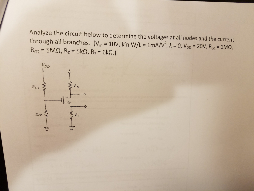 Solved Analyze the circuit below to determine the voltages | Chegg.com