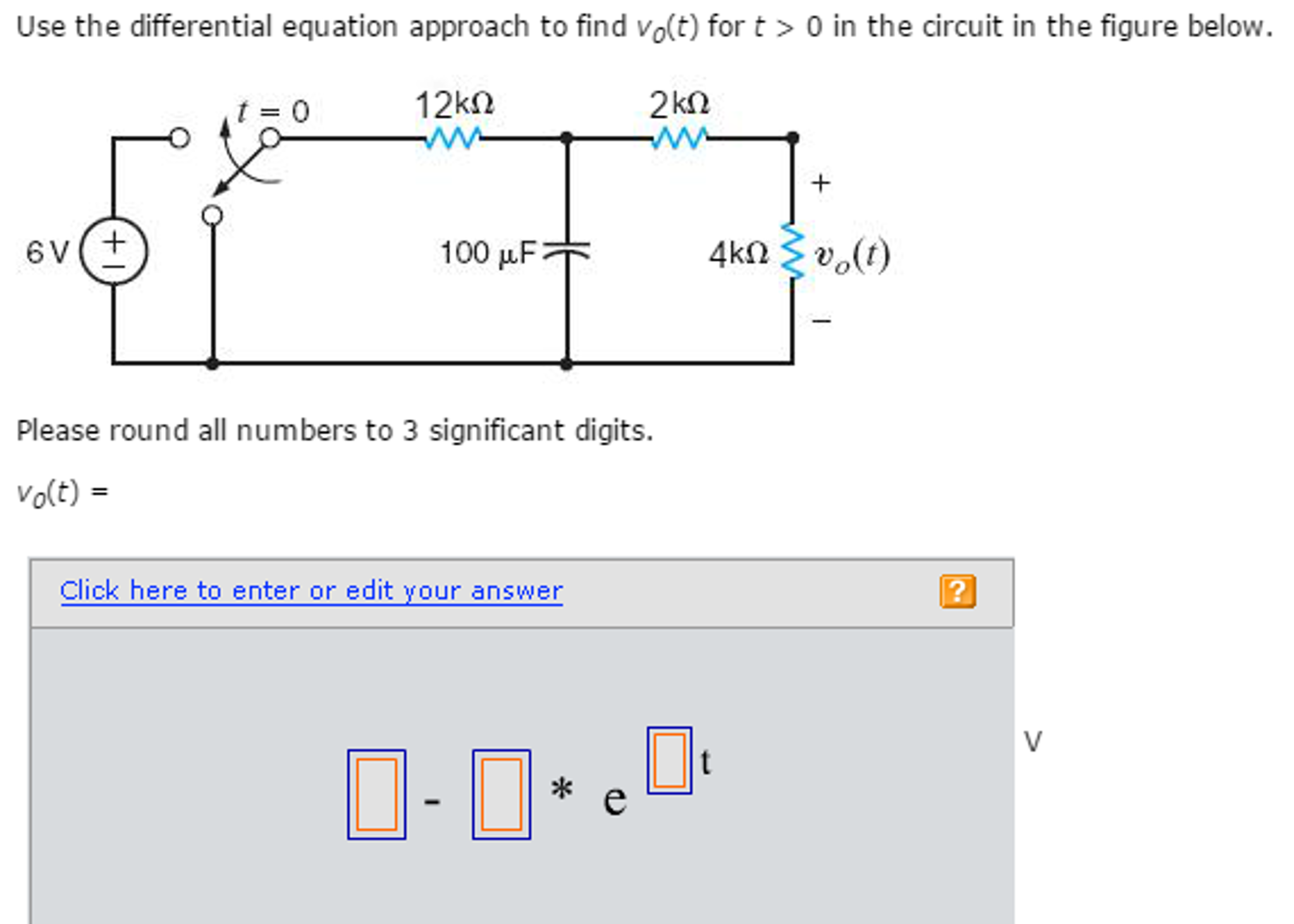 Solved Use the differential equation approach to find v0(t) | Chegg.com