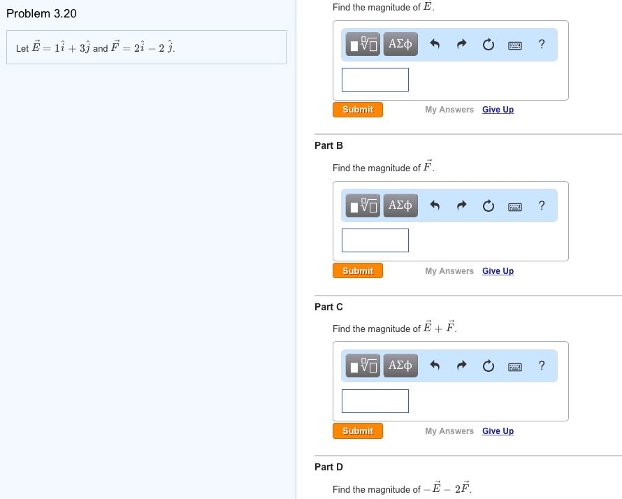 Solved: Problem 3.20 Let E 3j And F Li 2i 2 J Find The Mag... | Chegg.com