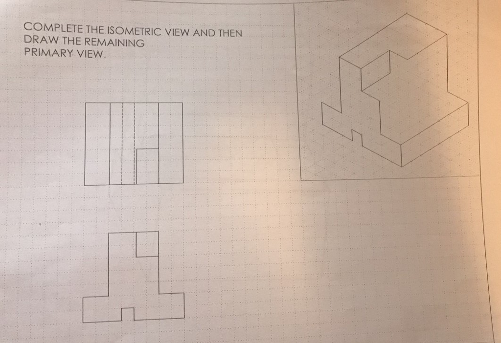 Solved COMPLETE THE ISOMETRIC VIEW AND THEN DRAW THE | Chegg.com