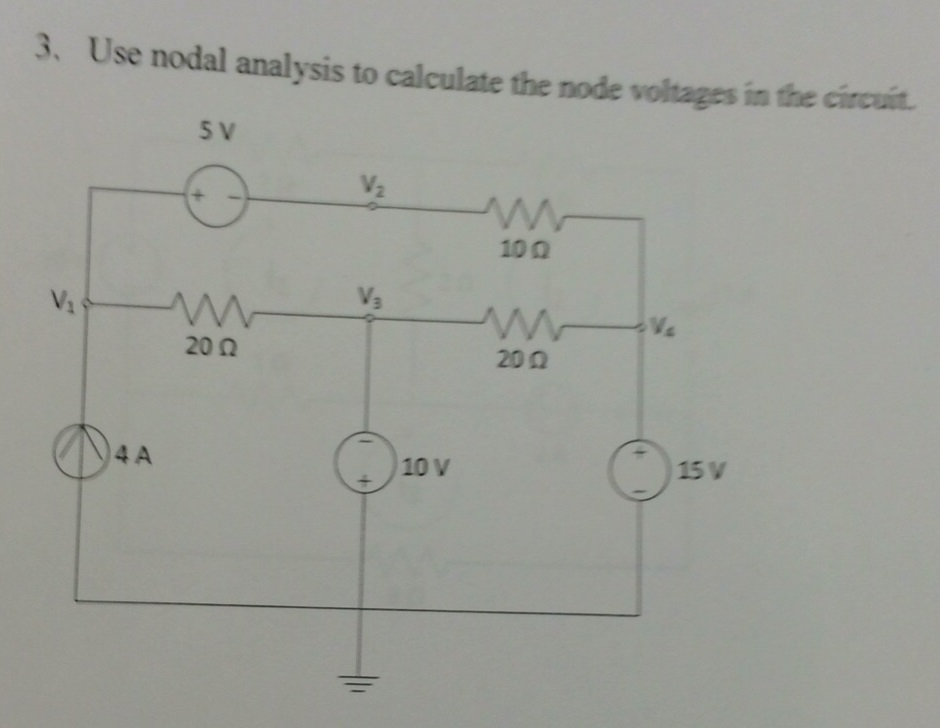 Solved Use nodal analysis to calculate the node voltages in | Chegg.com