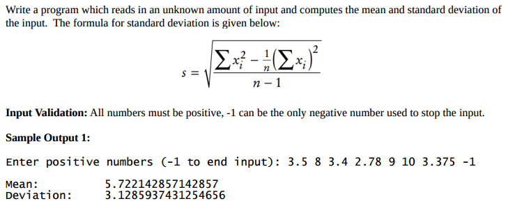 Solved Write a program which reads in an unknown amount of | Chegg.com
