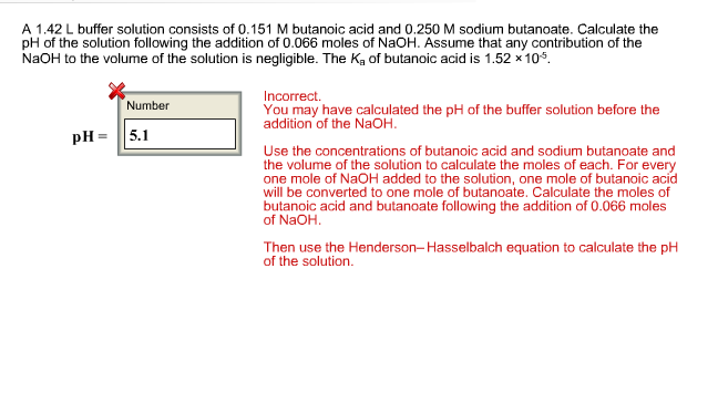 Solved A 1.42 L buffer solution consists of 0.151 M butanoic | Chegg.com