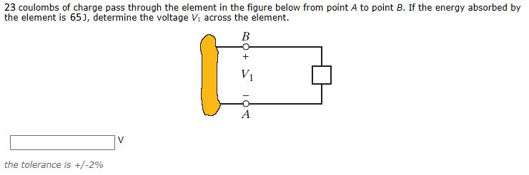 Solved 23 coulombs of charge pass through the element in the | Chegg.com