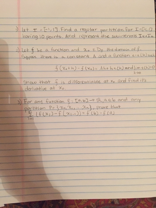 Solved Let find a regular partition for having 10 points.and | Chegg.com