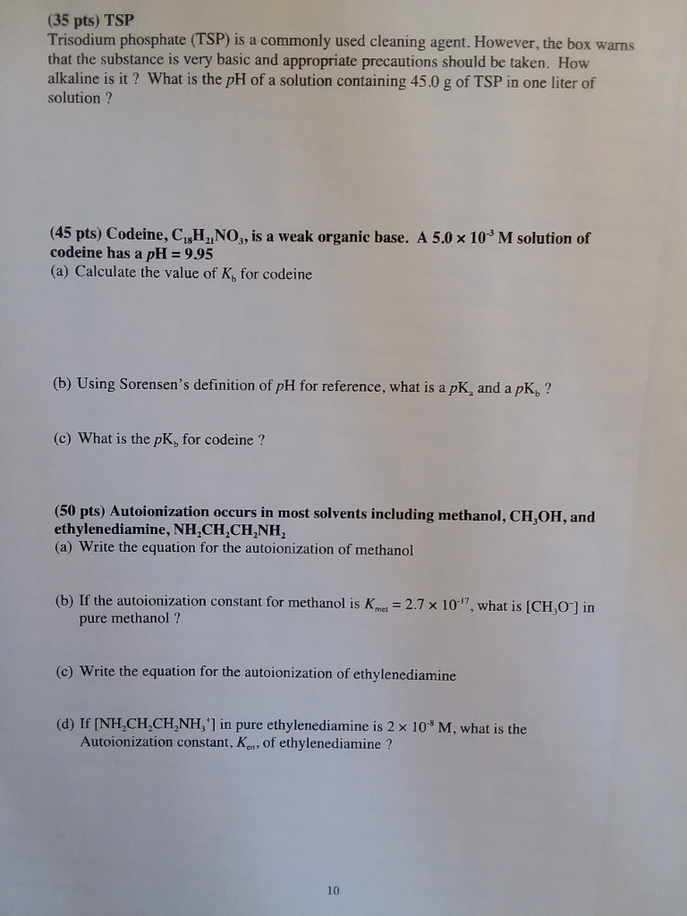 Solved (35 pts) TSP Trisodium phosphate (TSP) is a commonly | Chegg.com