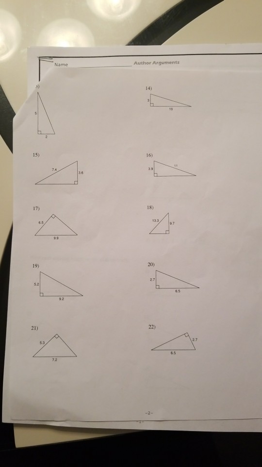 Solved Kuta Software Infinite Pre Algebra The Pythagorean Chegg