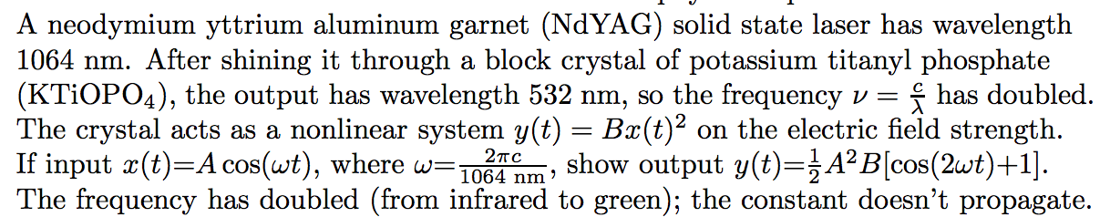 Solved A neodymium yttrium aluminum garnet (NdYAG) solid | Chegg.com Solved A neodymium yttrium aluminum garnet (NdYAG) solid | Chegg.com
