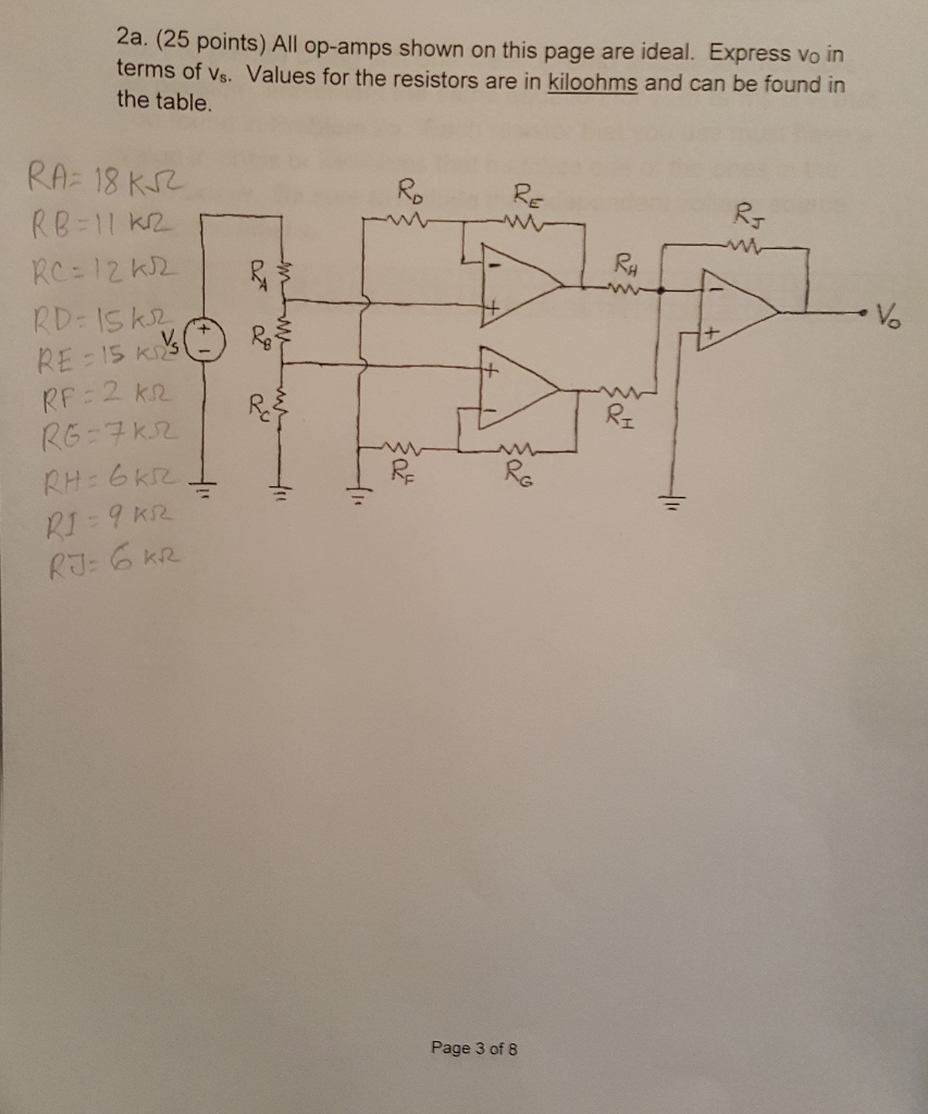 Solved All op-amps shown on this page are ideal. Express v_o | Chegg.com