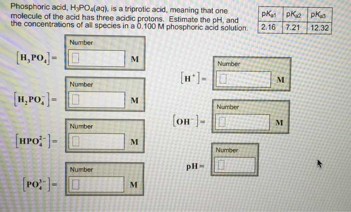 Solved Phosphoric acid, H3PO_4(aq), is a triprotic acid, | Chegg.com
