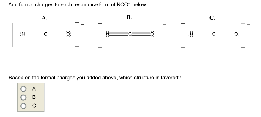 Evaluating Resonance Forms Where To Put Negative Charges