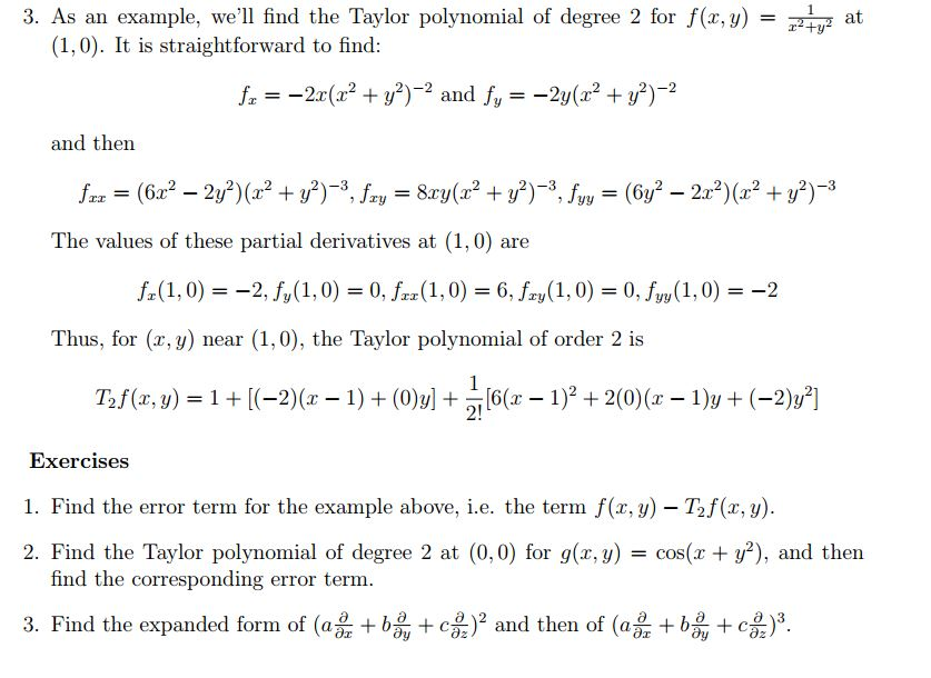 As an example, we'll find the Taylor polynomial of | Chegg.com