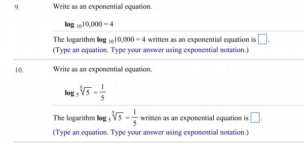 Solved 7. Complete the table below using the exponential | Chegg.com