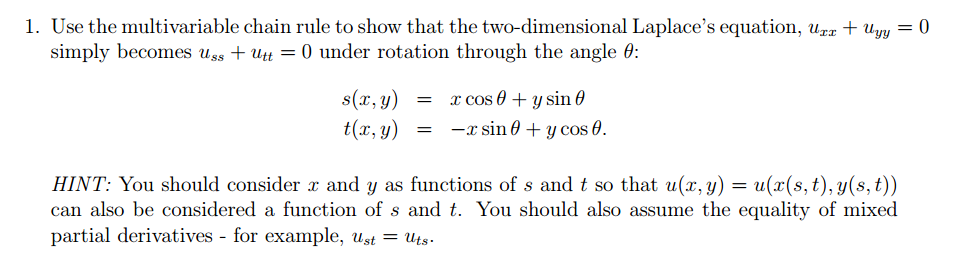 Solved Use the multivariable chain rule to show that the | Chegg.com