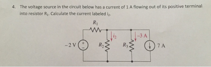 Solved The voltage source in the circuit below has a current | Chegg.com