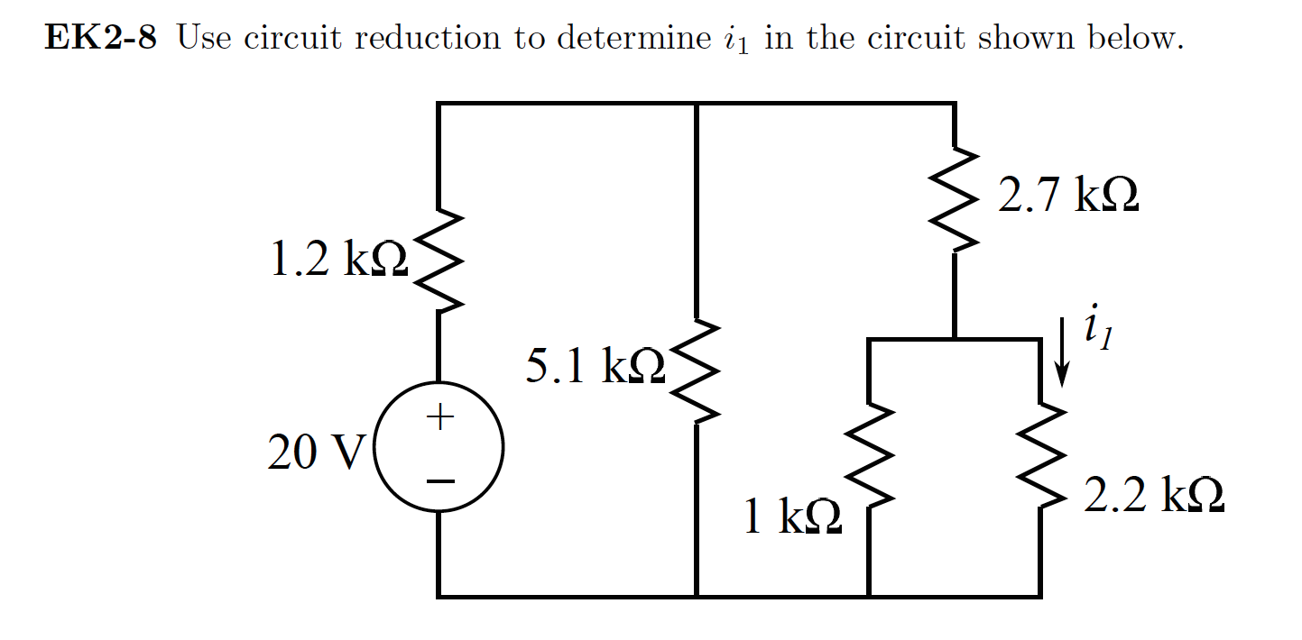 Solved Use circuit reduction to determine i1 in the circuit | Chegg.com