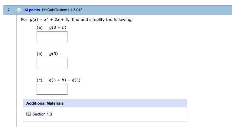 Solved For g(x) = x^2 + 2x + 5, find and simplify the | Chegg.com