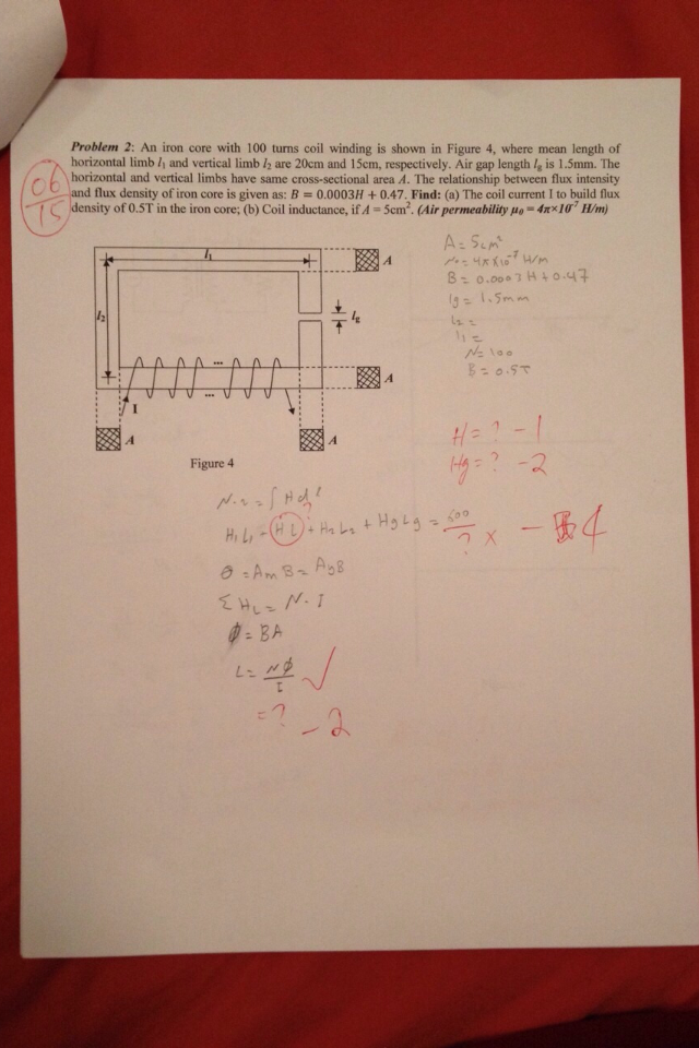 An iron core with 100 turns coil winding is shown in | Chegg.com
