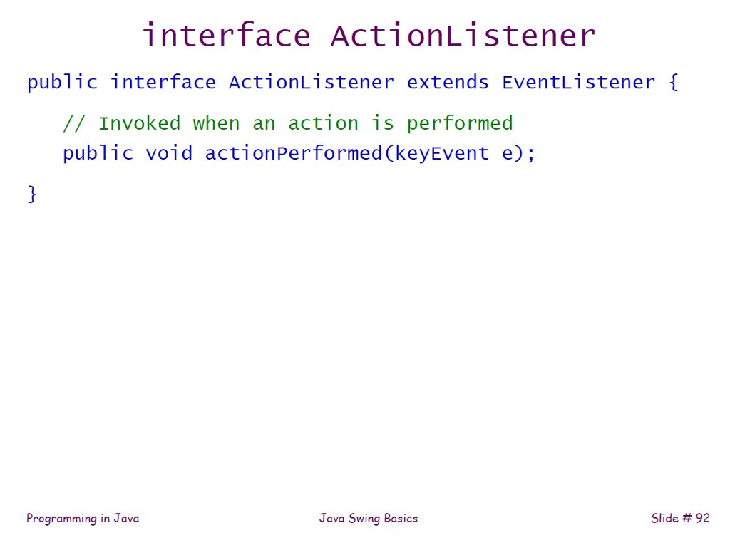 More Inheritance and Interfaces using the Java Swing | Chegg.com