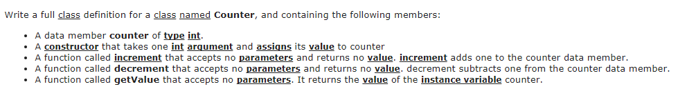 Solved Write a full class definition for a class named | Chegg.com
