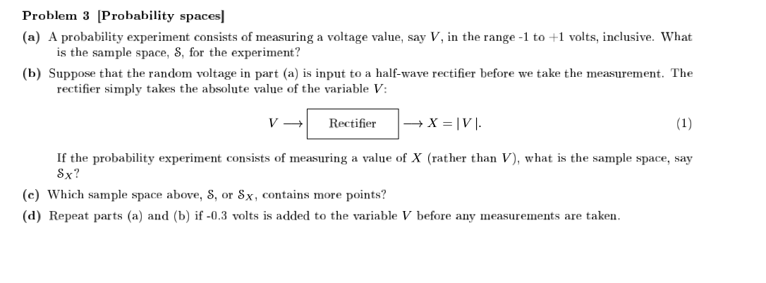 Solved Problem 3 Probability spaces] (a) A probability | Chegg.com