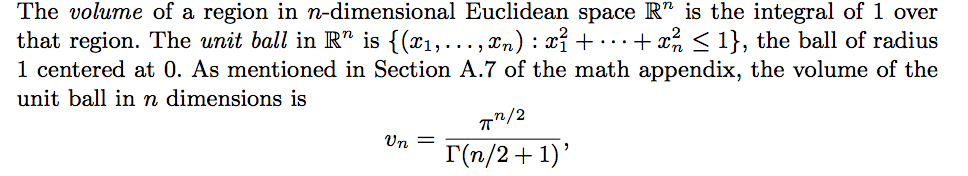 The volume of a region in n-dimensional Euclidean | Chegg.com