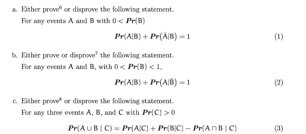 Solved Either prove^6 or disprove the following statement. | Chegg.com