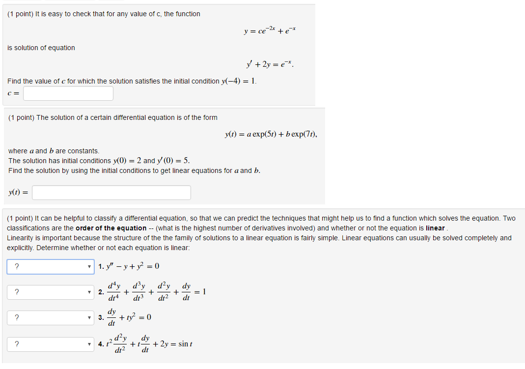 Solved It is easy to check that for any value of c, the | Chegg.com