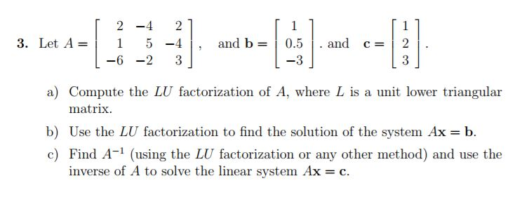 Solved 2 4 2 3 Let A 1 5 4 And B 0 5 And C 2 3