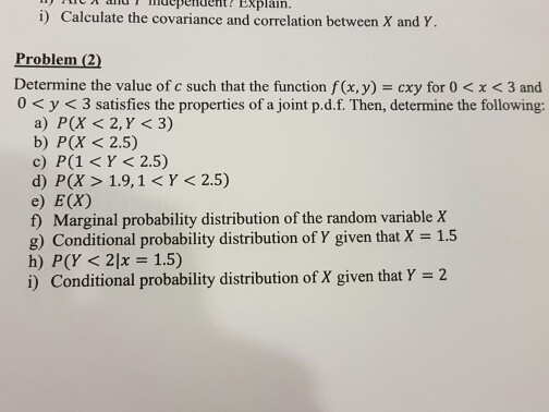 Solved Determine The Value Of C Such That The Function F X