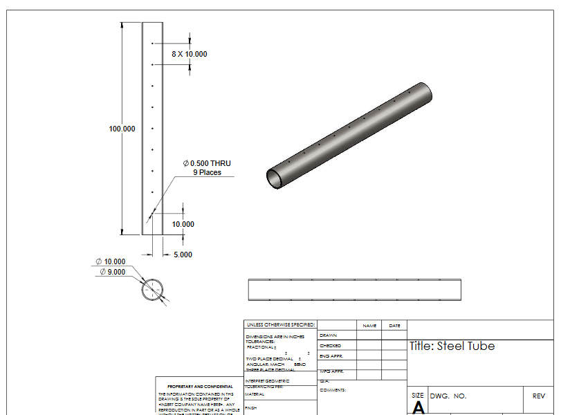 Steel Tube A set of large stainless steel tubes, with | Chegg.com