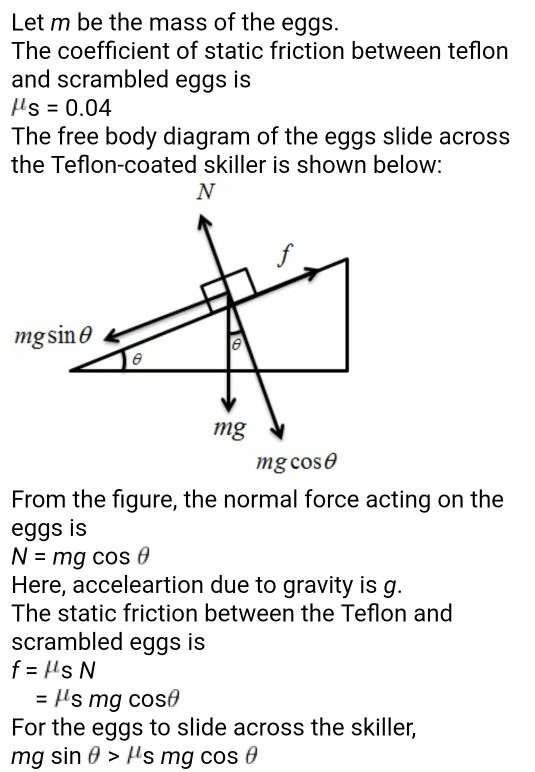 Solved Let m be the mass of the eggs. The coefficient of | Chegg.com