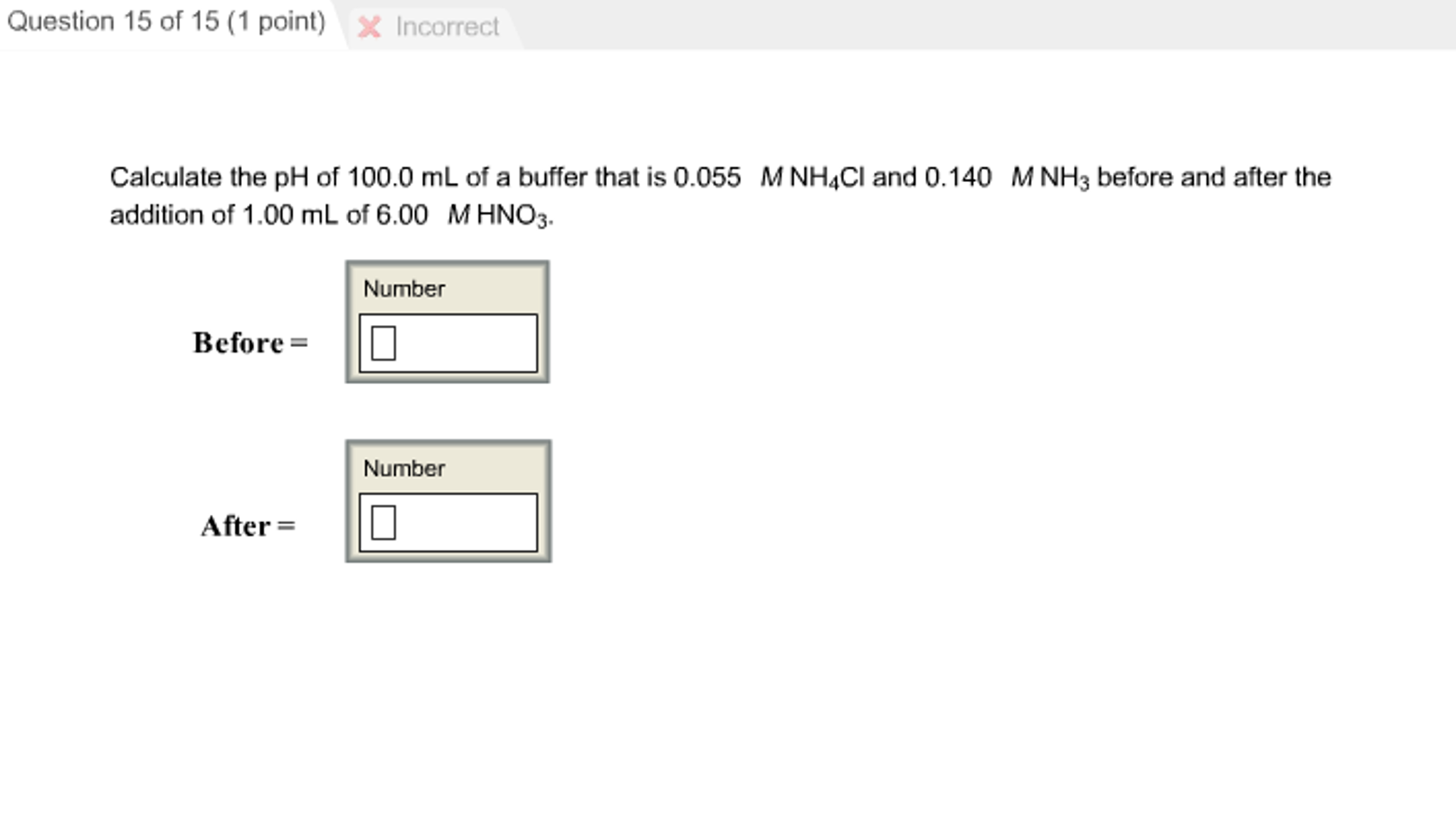 Solved Calculate the pH of 100.0 mL of a buffer that is | Chegg.com