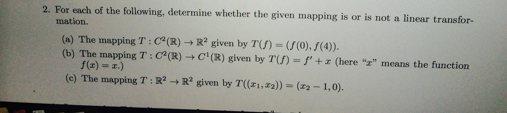 Solved For each of the following, determine whether the | Chegg.com