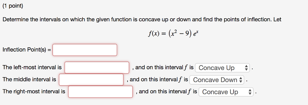 Solved Determine the intervals on which the given function | Chegg.com
