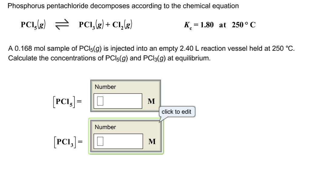 Solved Phosphorus pentachloride decomposes according to the | Chegg.com