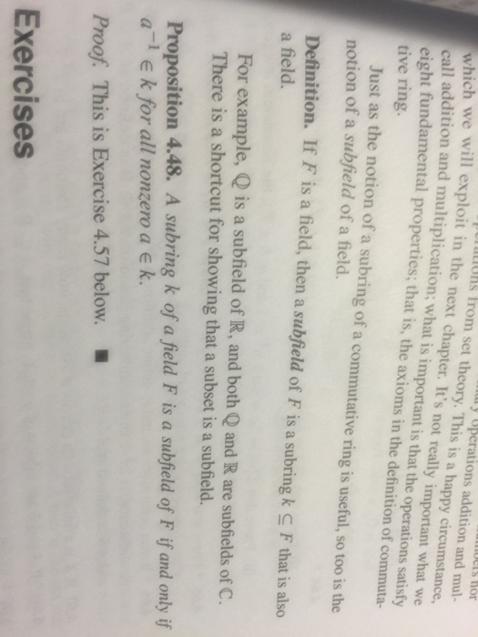 Solved Just as the notion of a subring of a commutative ring | Chegg.com