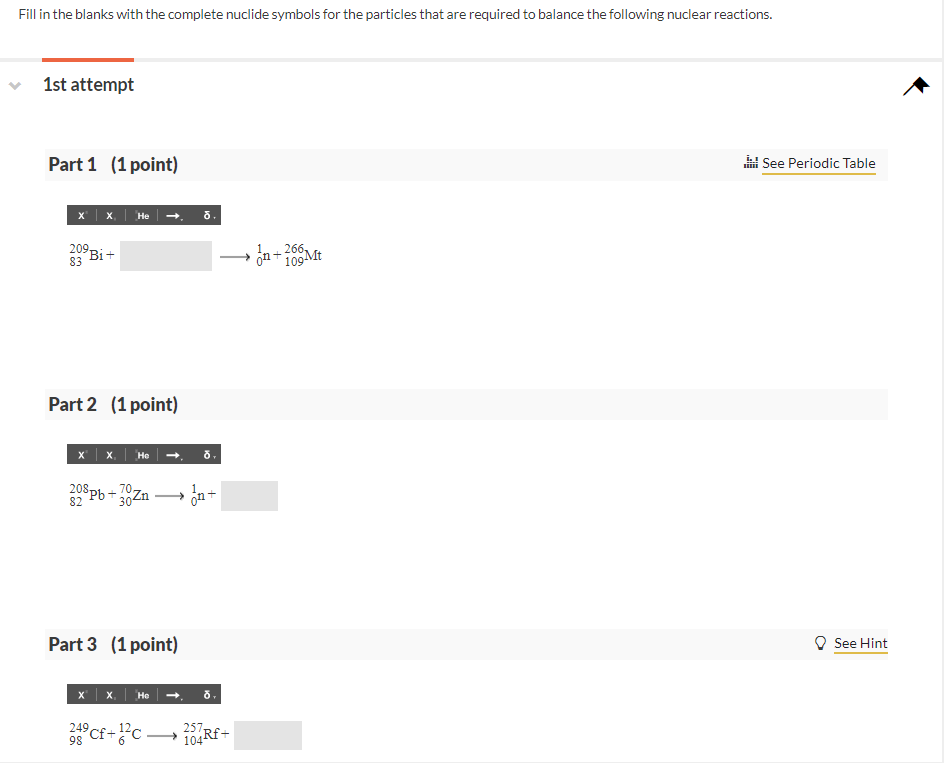 Solved Fill in the blanks with the complete nuclide symbols | Chegg.com