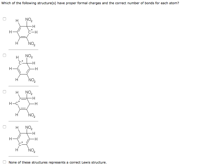 Solved Which of the following structure(s) have proper | Chegg.com