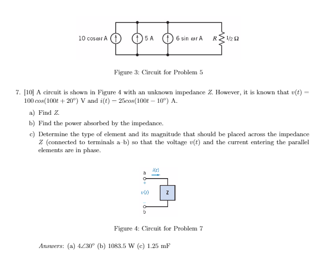 Solved 5. 10 Caleulate the effective valuc of the voltage | Chegg.com