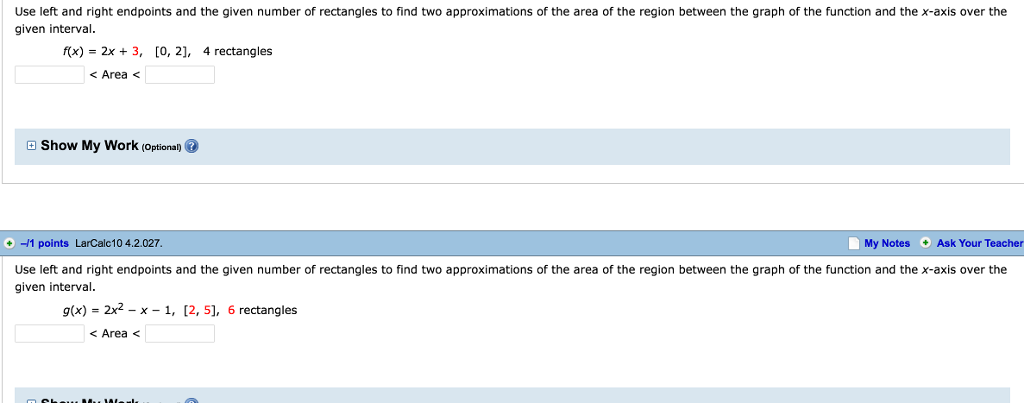 Solved Use left and right endpoints and the given number of | Chegg.com